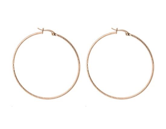18K RGP Circle Earrings Golden