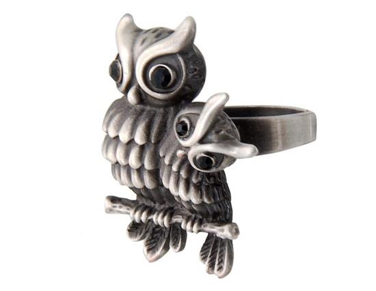 8K Plated Alloy Decorated Eagle Design Ring