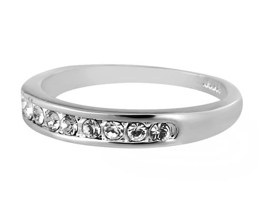 Crystal Accent Ring White Gold