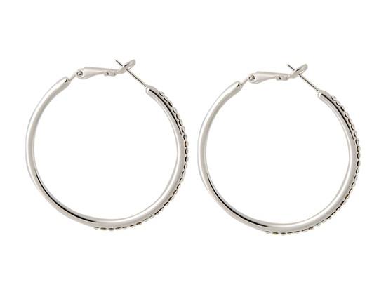 Crystal Circle Earrings White