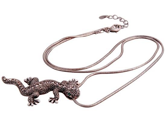Gecko Design Necklace Earring Set