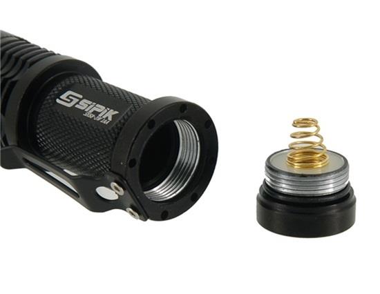 Sipik SK68 Mini Adjustable Zooming LED Flashlight Black