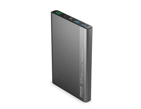 VINSIC 20000mAh Power Bank Silver gray