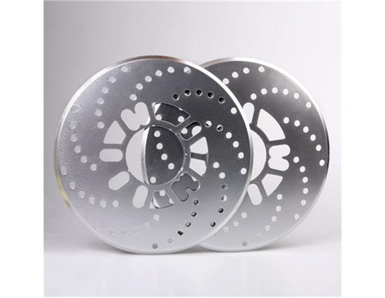 Cross Drilled Disc Brake Rotor Cover Silver