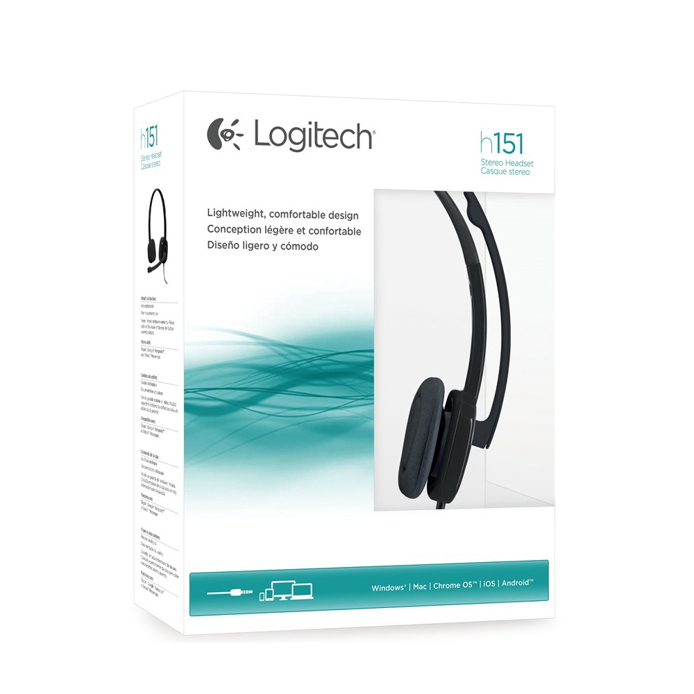Logitech H151 Headset with Mic Black