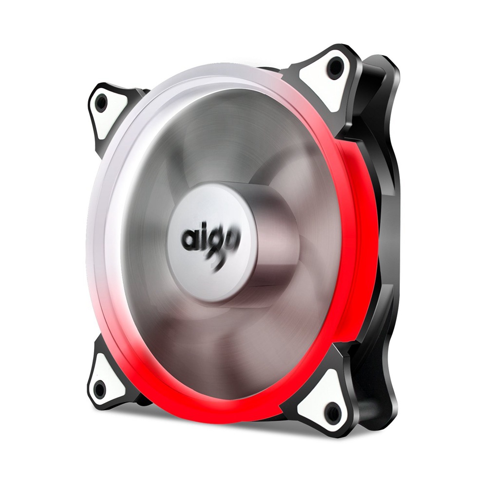 Aigo 1Pcs RGB 120MM Case Cooling Fan White + Black