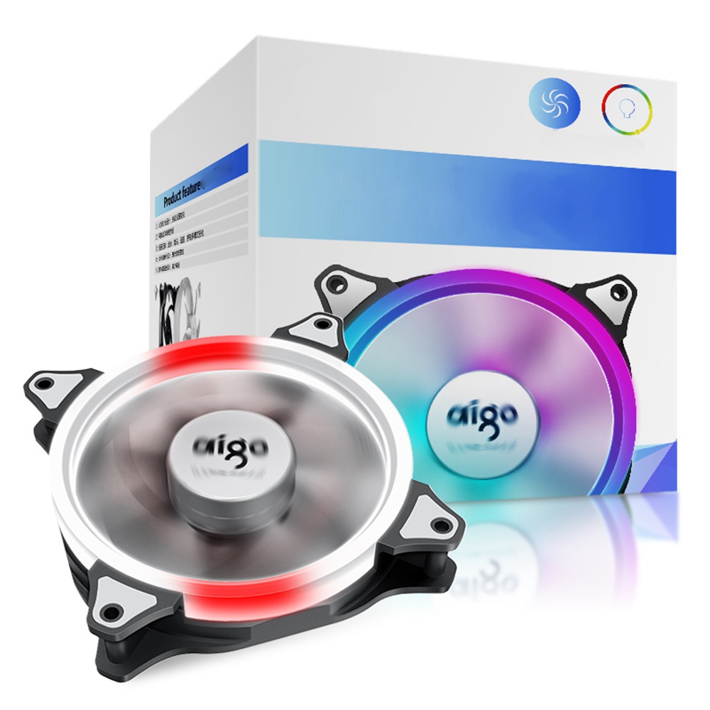 Aigo C3 3-Pack RGB 120MM Case Cooling Fan White + Black