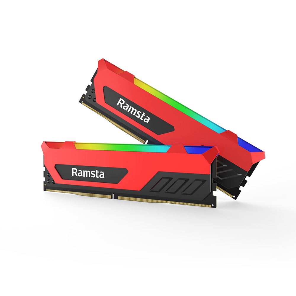 Ramsta 2PCS RGB light Memory Bank Computer Accessory Gamer Module Red