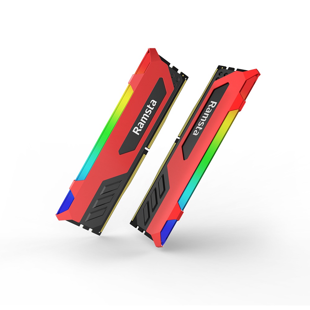 Ramsta 2PCS RGB light Memory Bank Computer Accessory Gamer Module Red