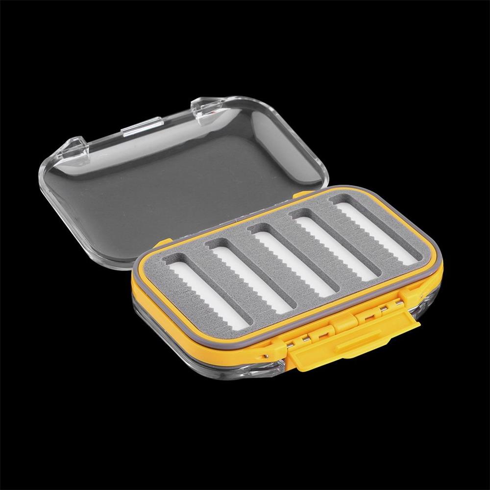 Double Side Pocket Fly Fishing Box Yellow