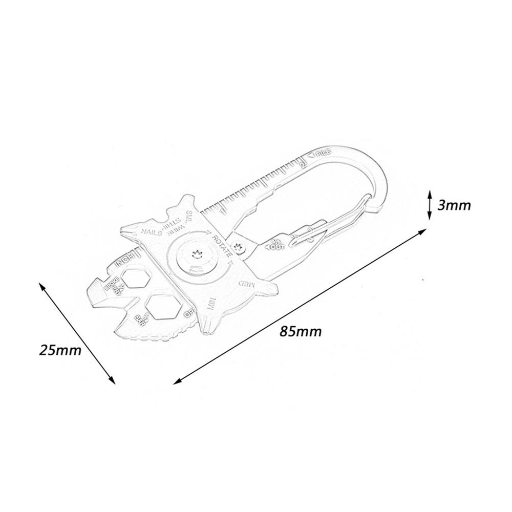 Stainless Steel Survival Keychain Tools