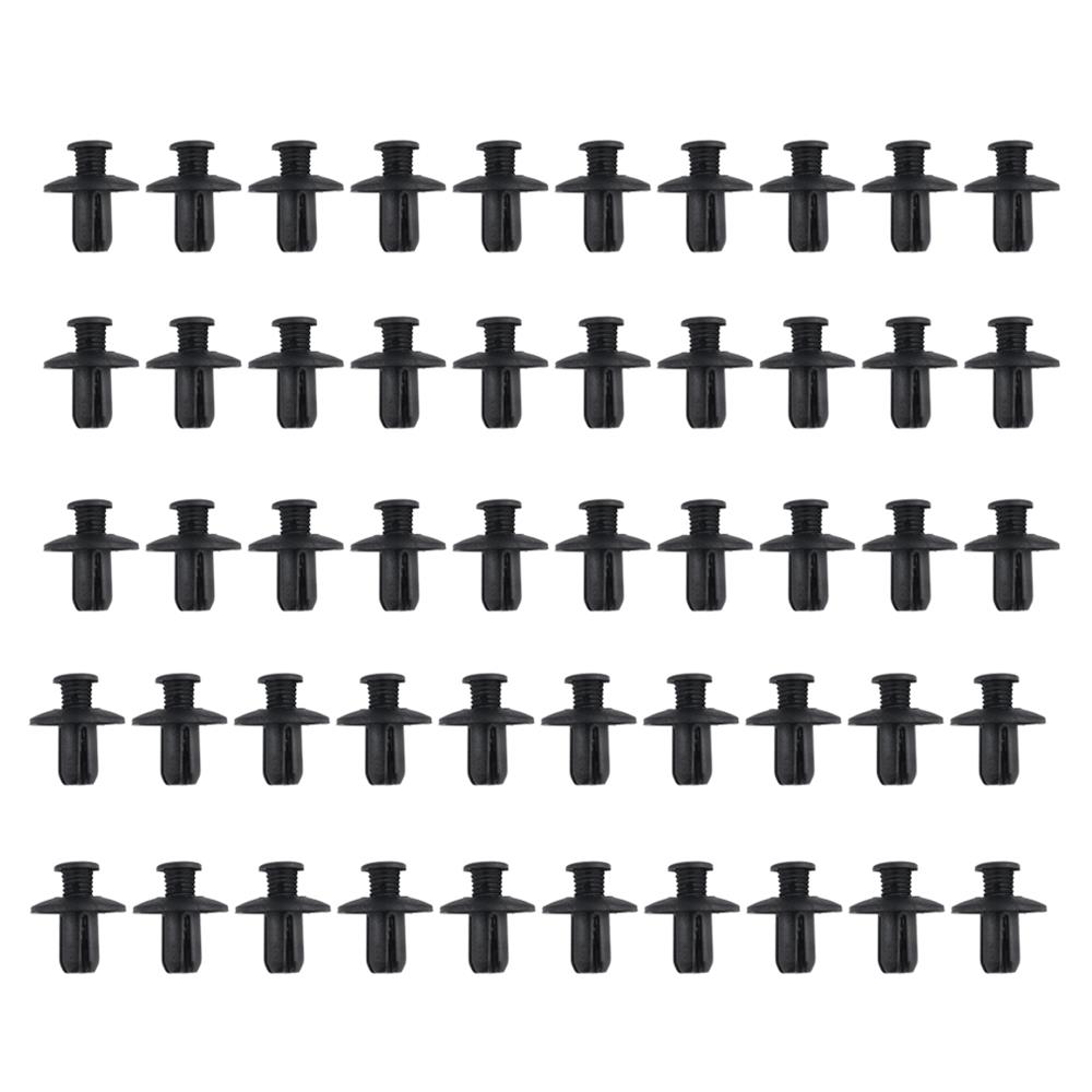 Plastic Rivets 8mm Hole Clips Black