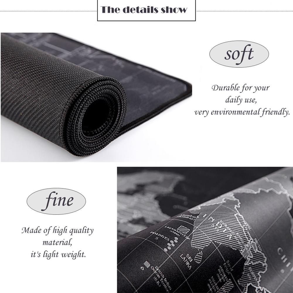 Super Large World Map Design Mouse Mat