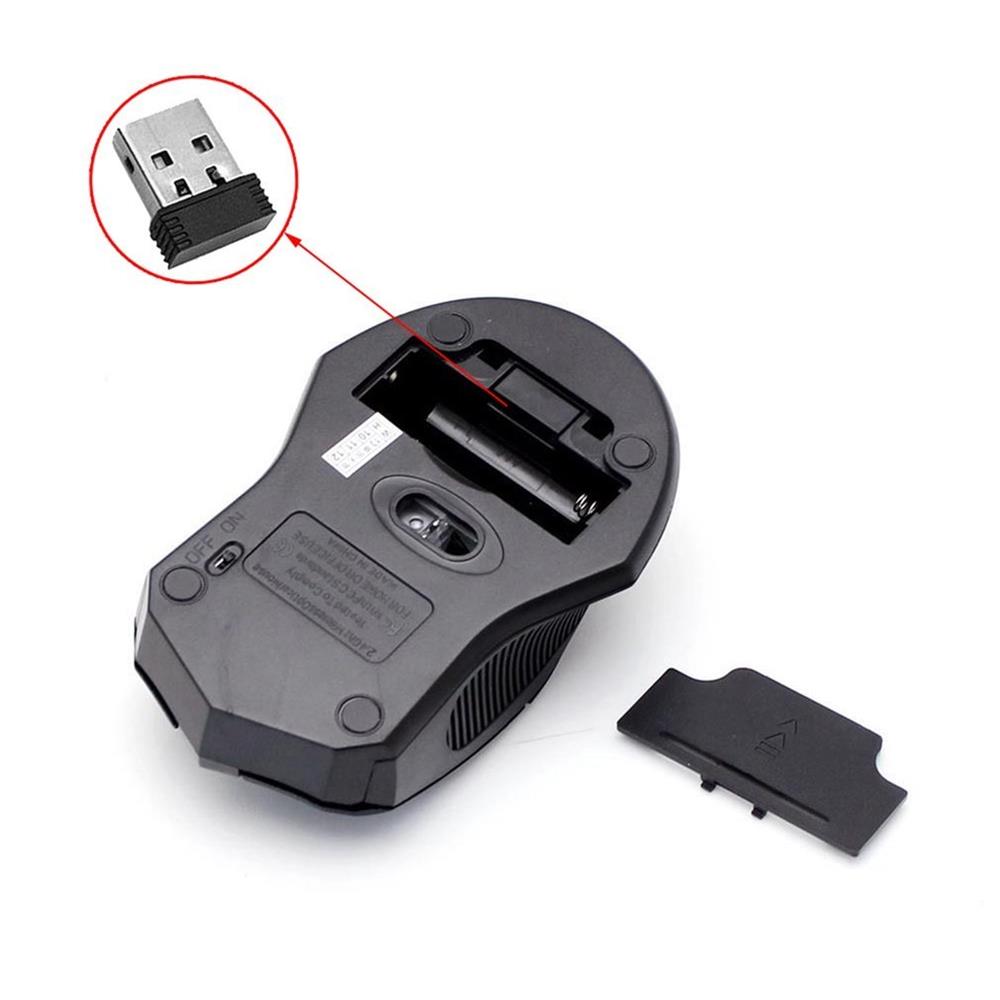 Wireless USB Optical Mouse Black