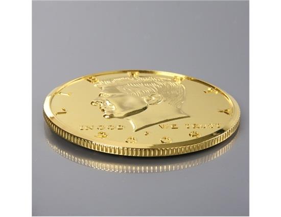 Magic Trick Jumbo Kennedy Coin Half Dollar Gold