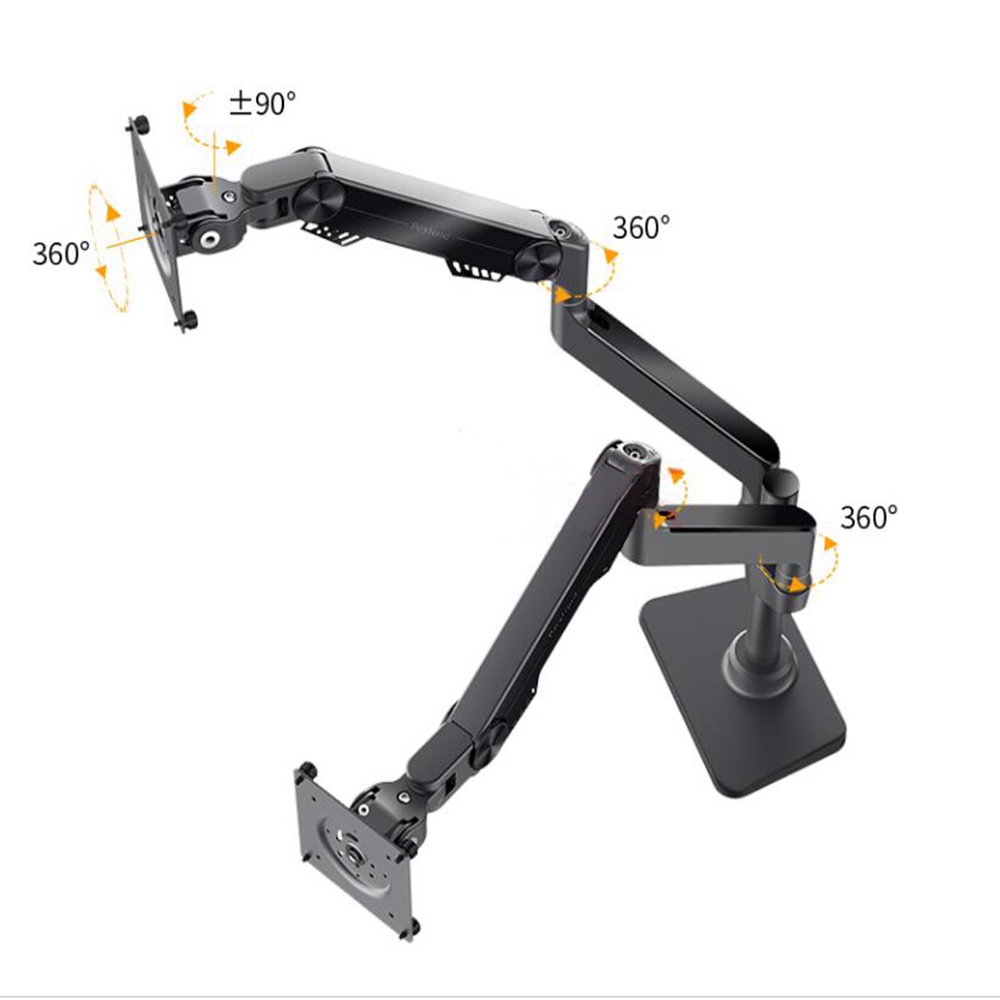Bestand Dual Monitor Arm Mount Stand S2 Arm-Aluminum Swivel Gas Spring