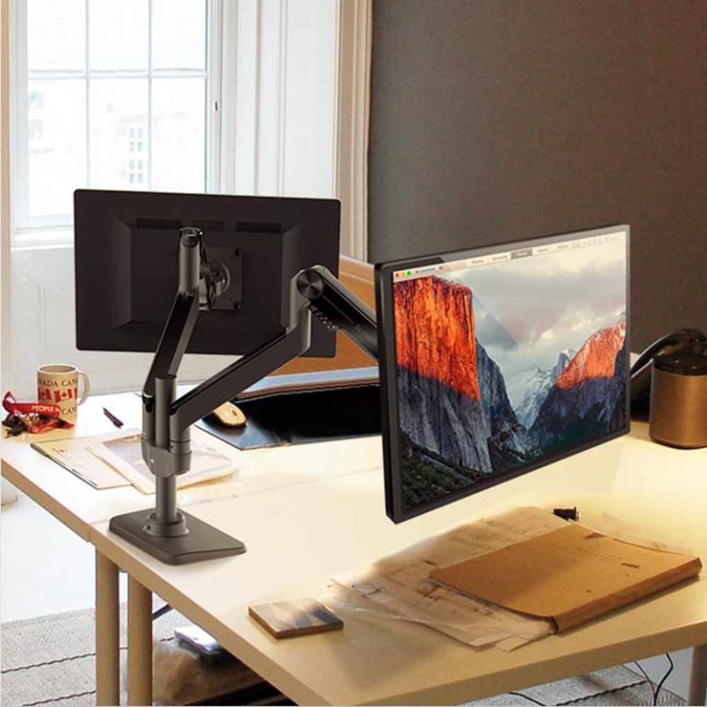 Bestand Dual Monitor Arm Mount Stand S2 Arm-Aluminum Swivel Gas Spring