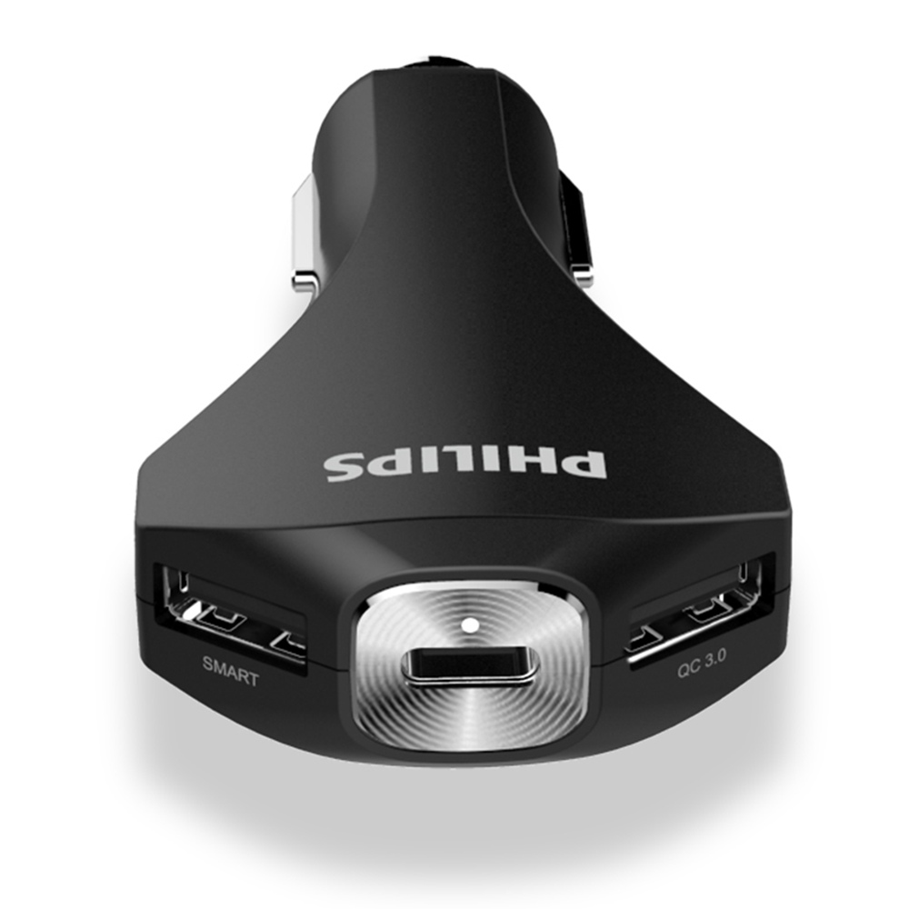 Philips DLP2012 Car Charger Dual USB Ports LED Indicator