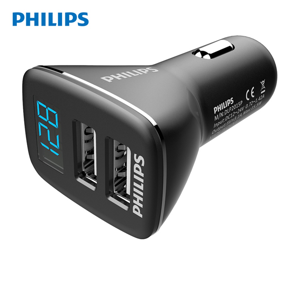 Philips DLP2015P Universal Quick Double USB Car Charger 3.1A