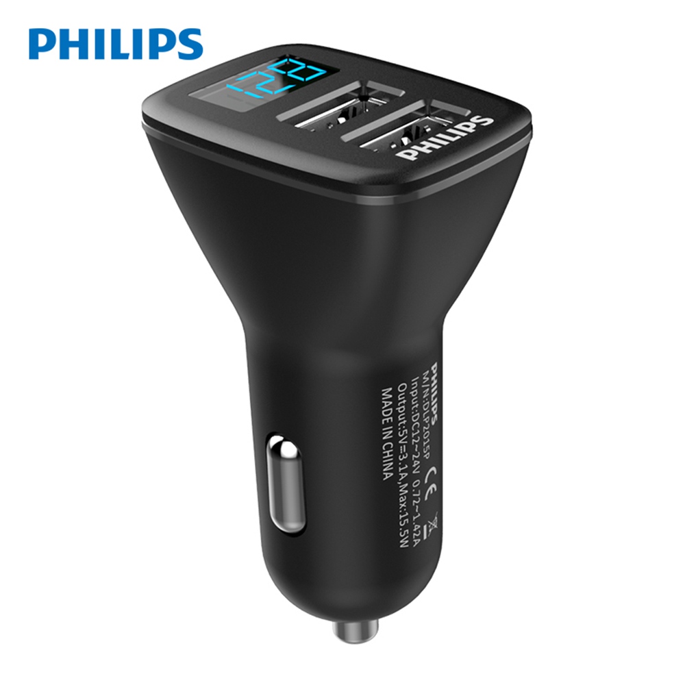 Philips DLP2015P Universal Quick Double USB Car Charger 3.1A