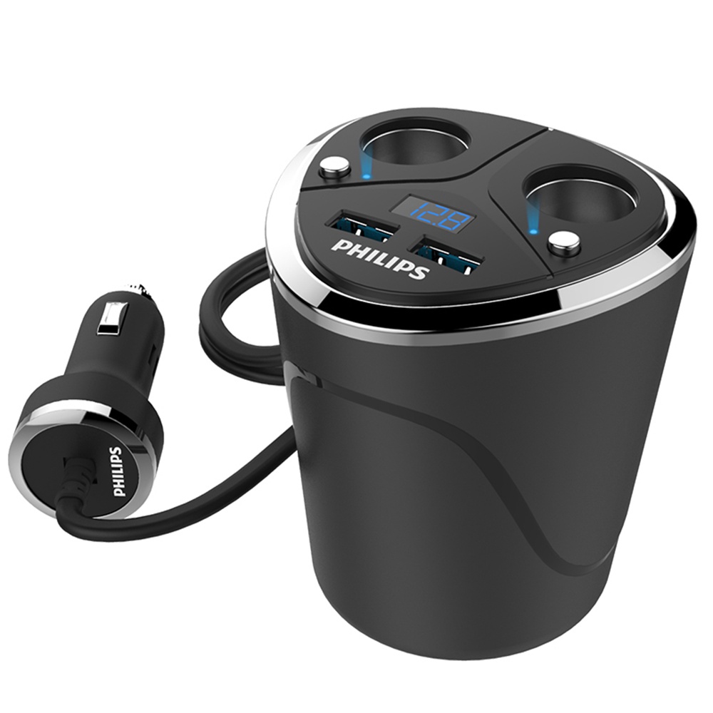 Philips DLP2029 Car Charger Cigarette Lighter Double USB Ports