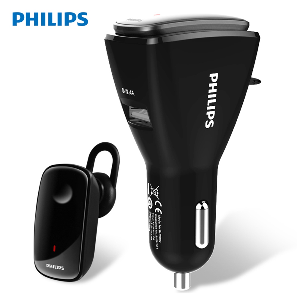Philips SHB1801 Car Charger And Bluetooth Headset Kit