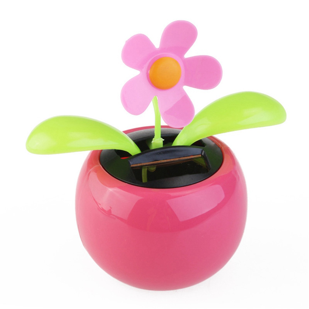 Car Decoration Solar Power Dancing Flower Automatic Swing Solar Apple