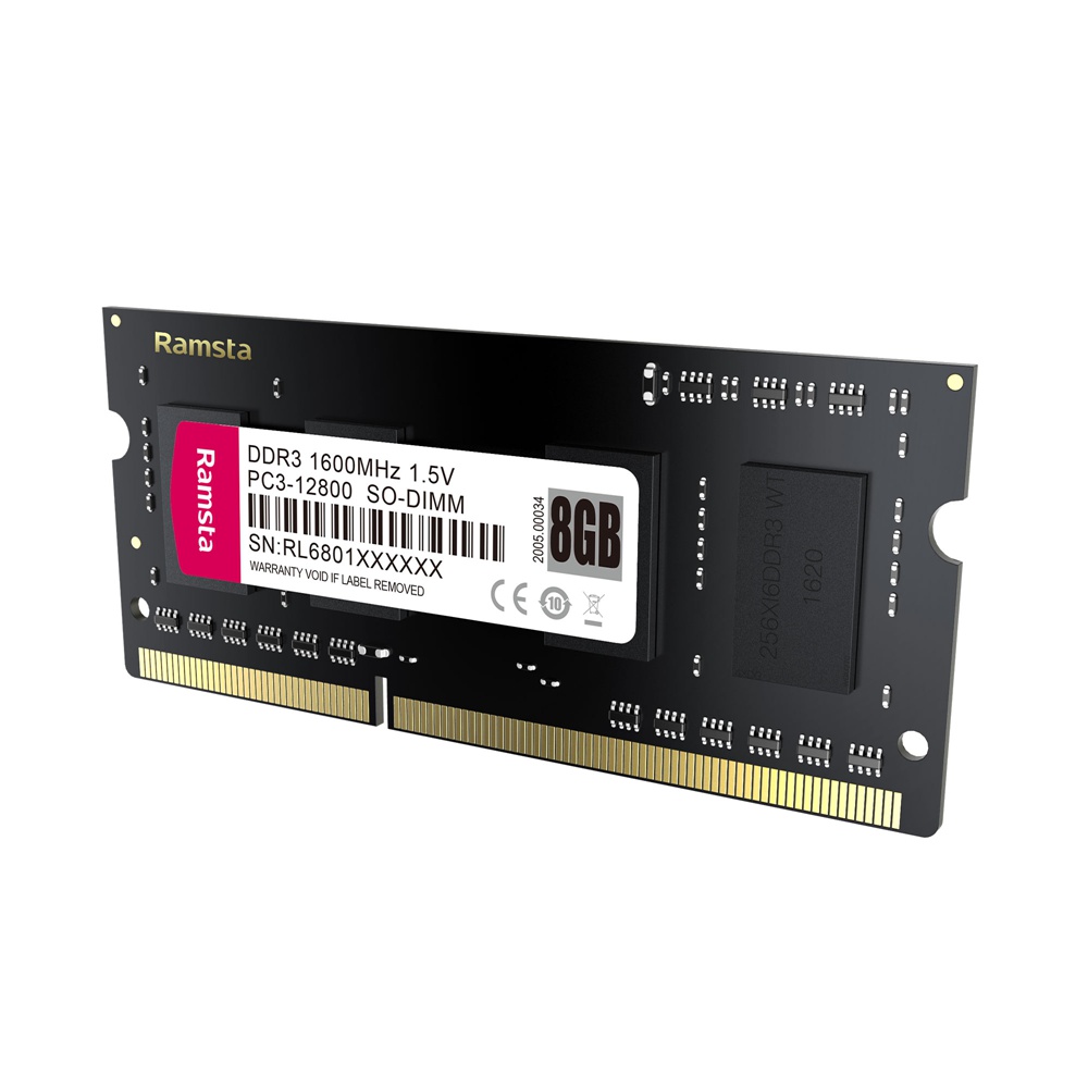 Ramsta 4GB DDR3 1600MHz Memory Bank Black