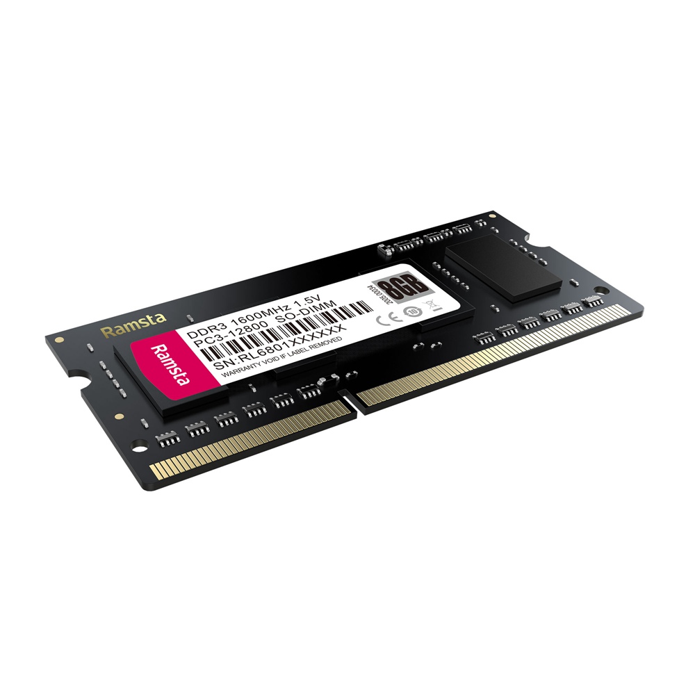 Ramsta 4GB DDR3 1600MHz Memory Bank Black