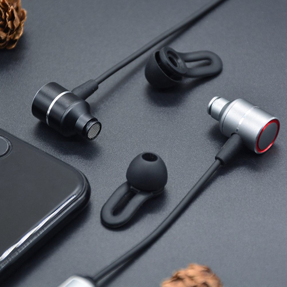 S60 Sport Metal Magnetic Blutooth Headset with Mic Silver