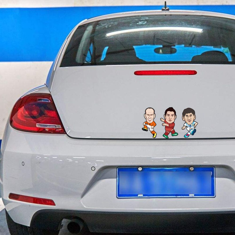 PP2 Waterproof Funny Cartoon Car Sticker World Cup Stickers