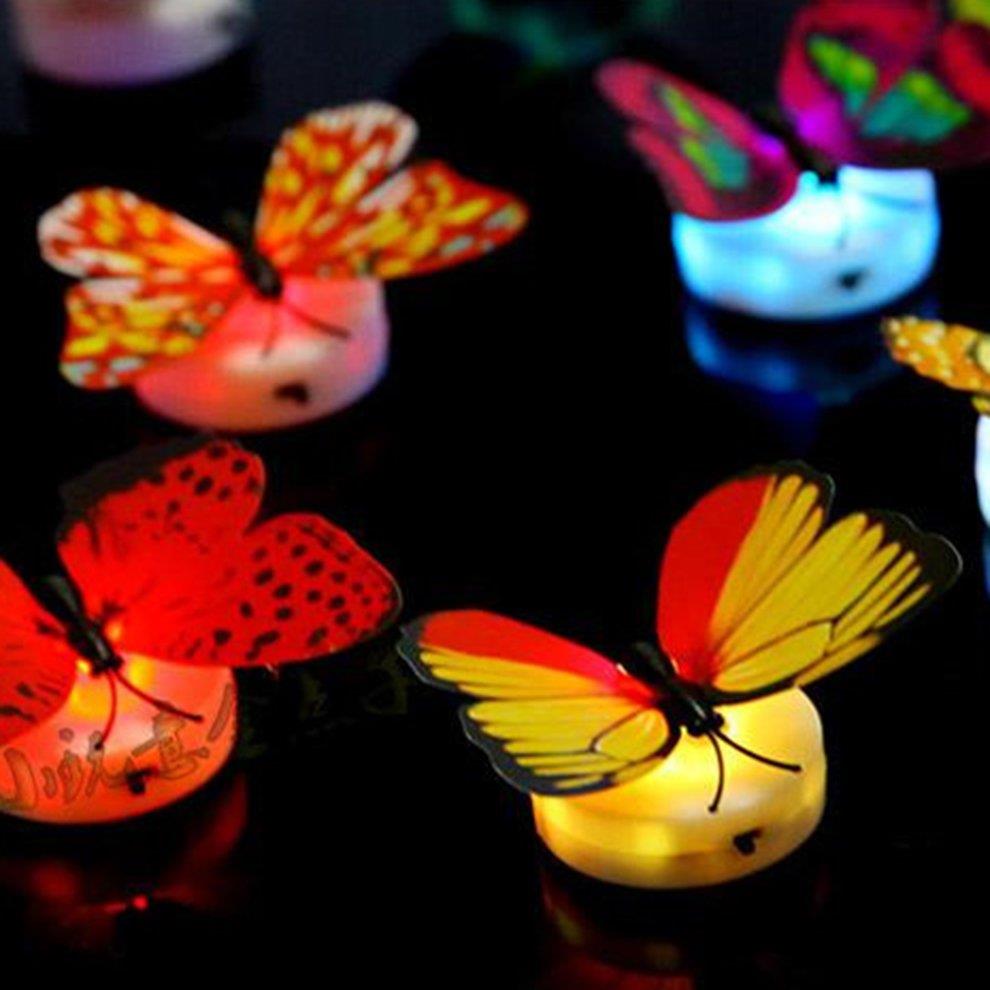 LED Lighting Colorful Butterfly Wall Stickers