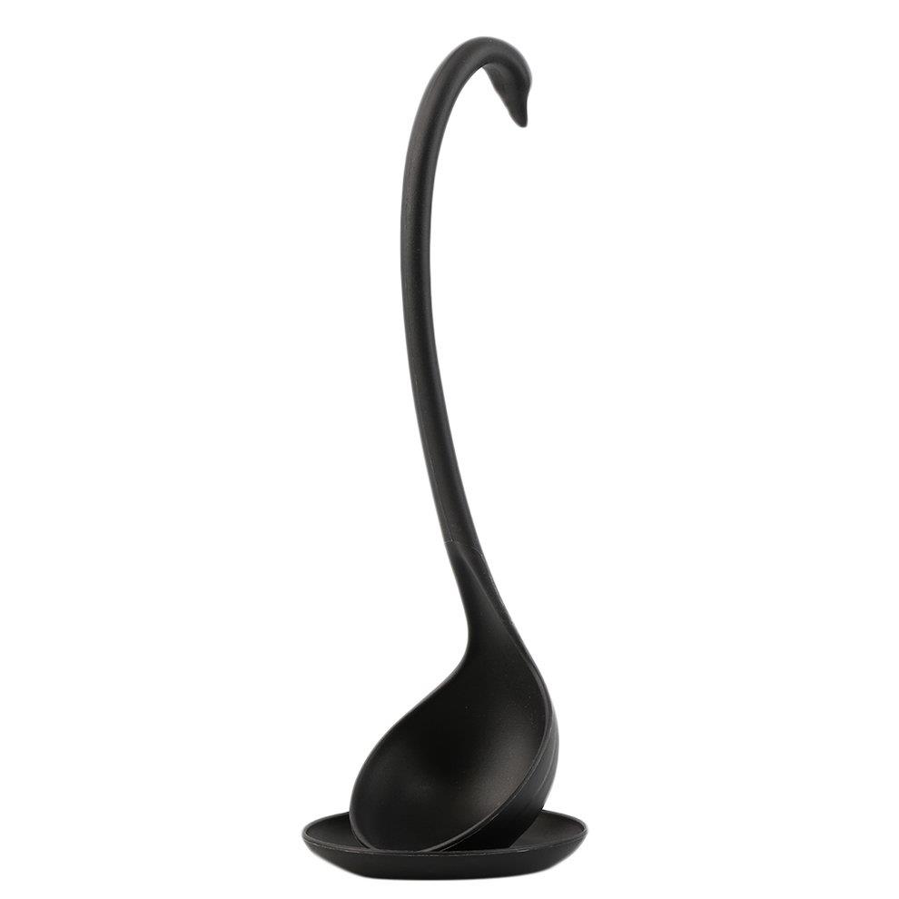 Novelty Swan Soup Spoon Kitchen Tools Black