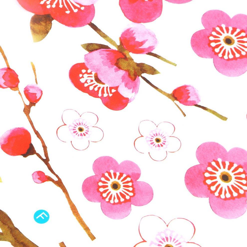 Removable Flower Peach Butterfly Wall decal Stickers