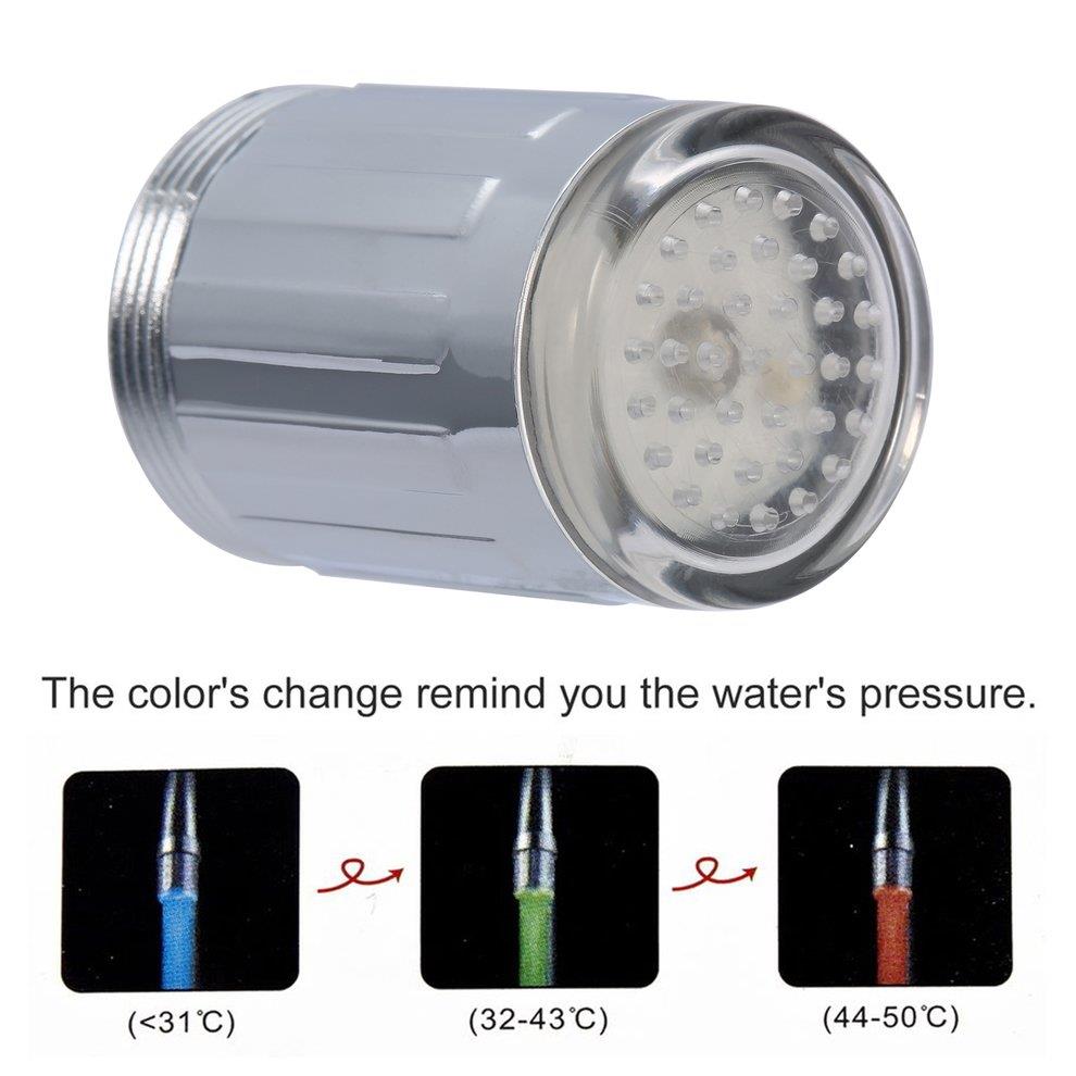 Water-tap Glow Shower LED Faucet Light Pressure Sensor