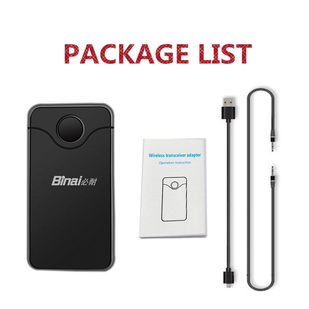 Binai G18 Bluetooth Receiver and Transmitter Black