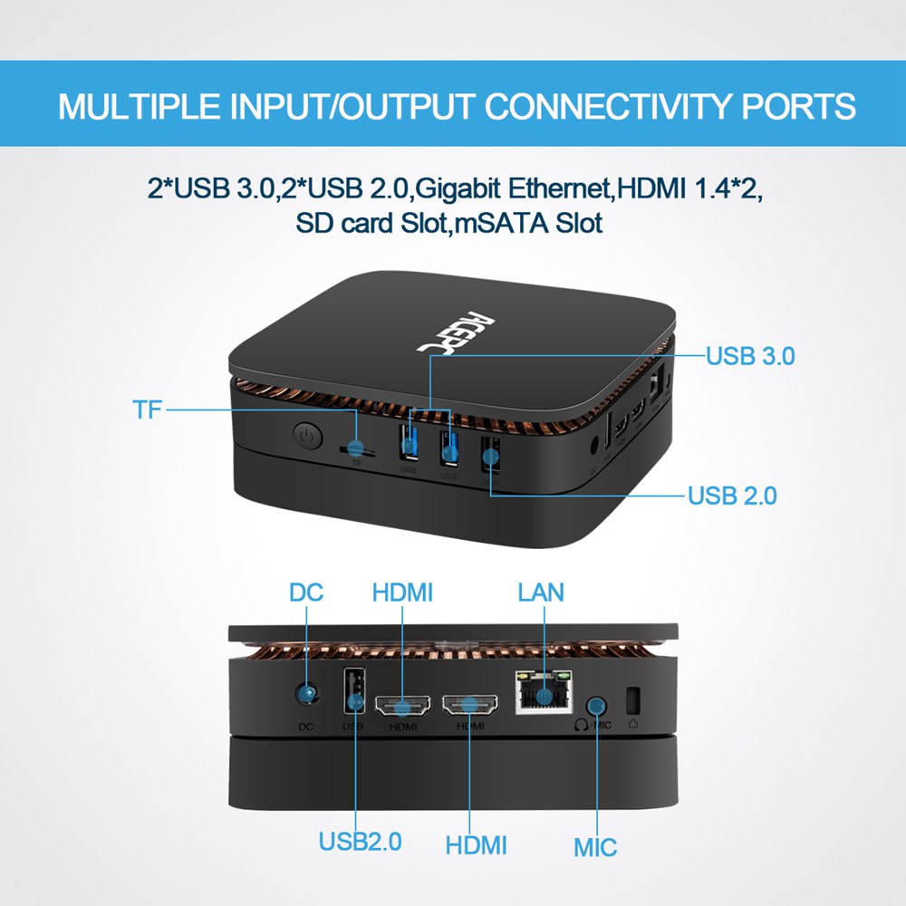 ACEPC GK1 Gemini Lake N4100 4GB/32GB Windows10 Mini PC
