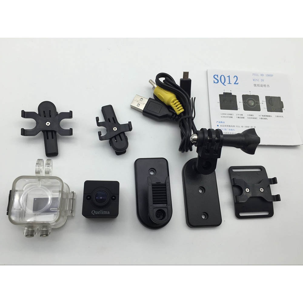 Quelima SQ12 Mini Camera Sports HD DV Camcorder 1080P HD Car DVR