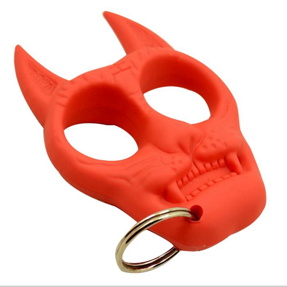 Mini Self Defense Tiger Head Keychain Red