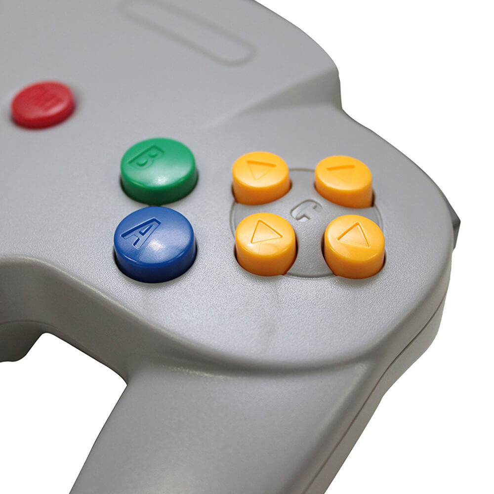 Retro N64 Bit USB Wired Controller Grey