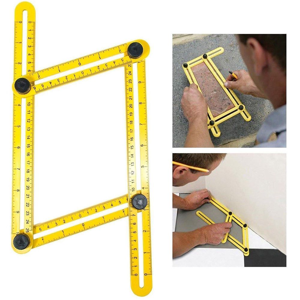 Measuring Template Ruler Mechanism Slide Tool Yellow