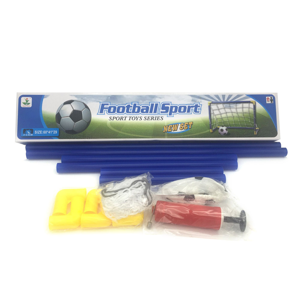 Mini Football Soccer Goal Post Net Set with Pump