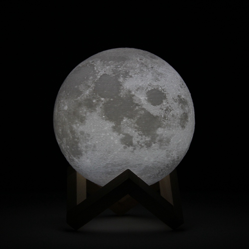 Geekbes 3D LED Moon Light 10cm White