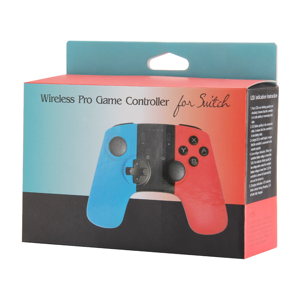 JRH-8576 Pro Bluetooth Controller Gamepad for Switch Blue Red