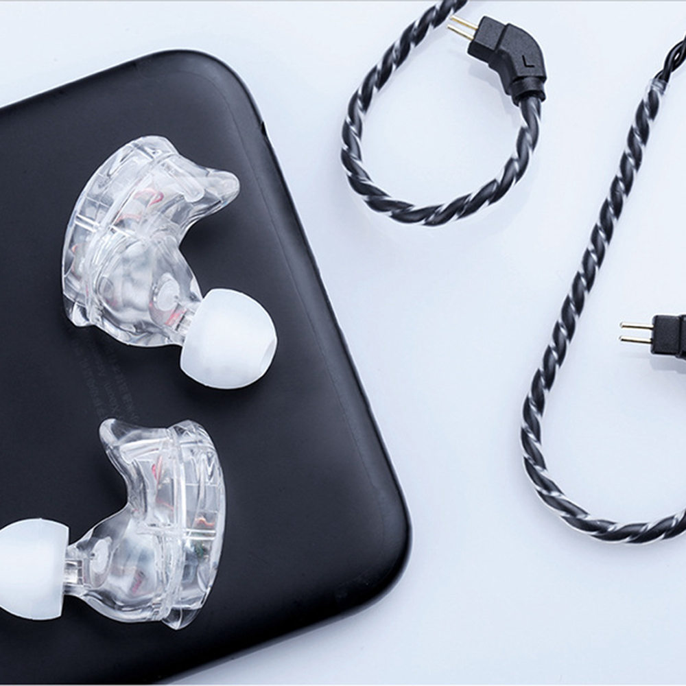 TRN V10 Hybrid 8 Drivers Headphone HiFi Transparent White