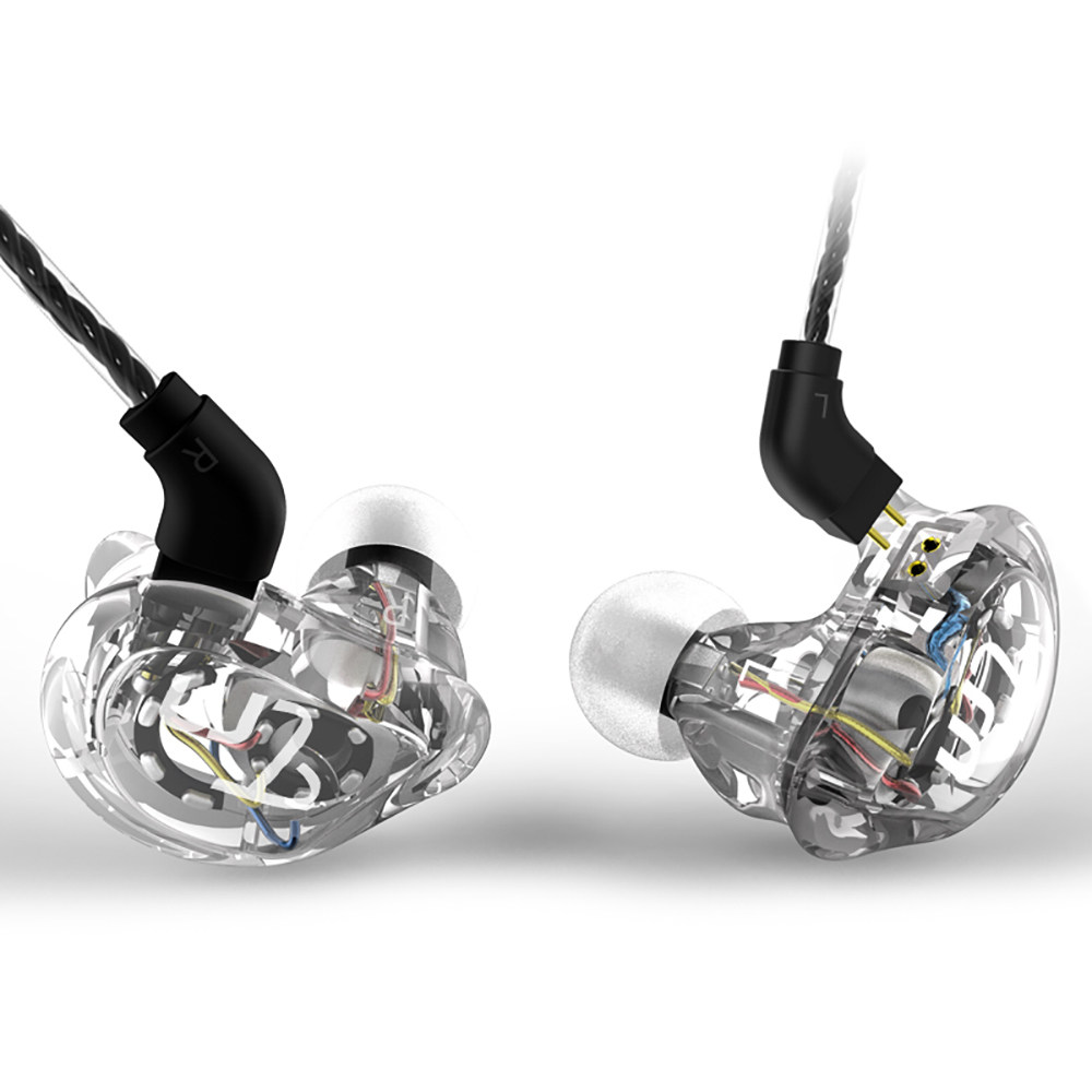 TRN V10 Hybrid 8 Drivers Headphone HiFi Transparent White