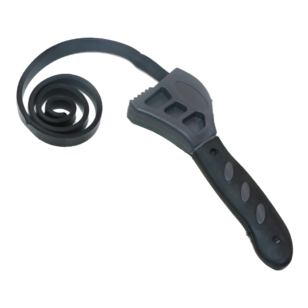Adjustable Multi-function Rubber Strap Wrench Tools Black