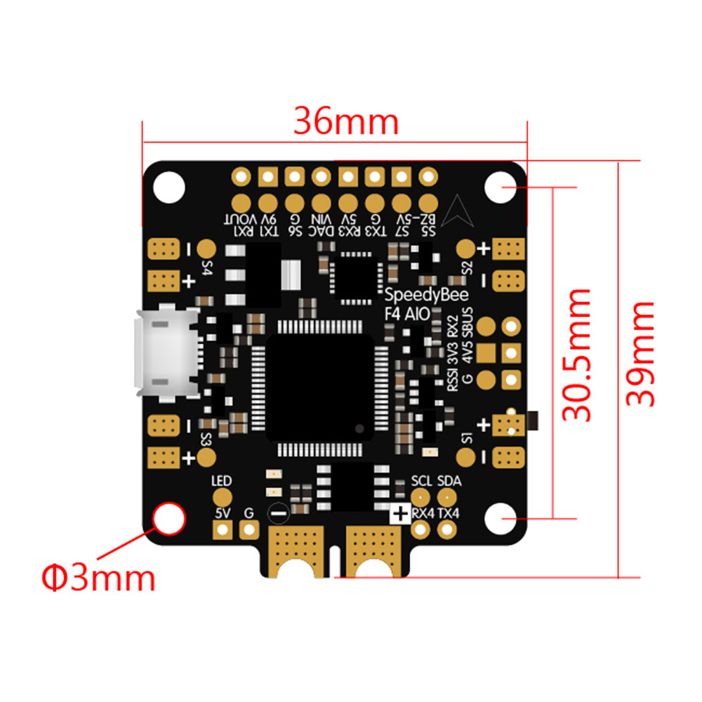 SpeedyBee F4 AIO Flight Controller FPV Racing Drone