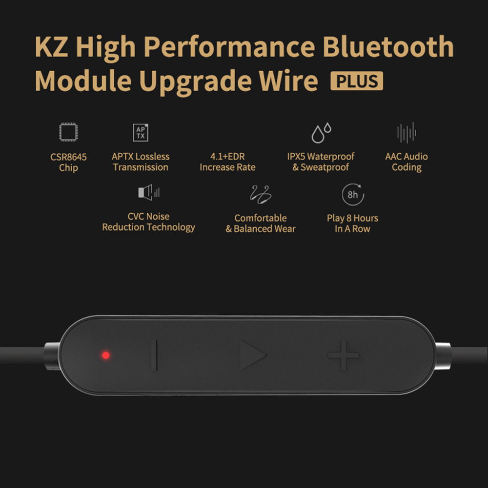 Original KZ Bluetooth Module Upgrade Cord Straight Plug