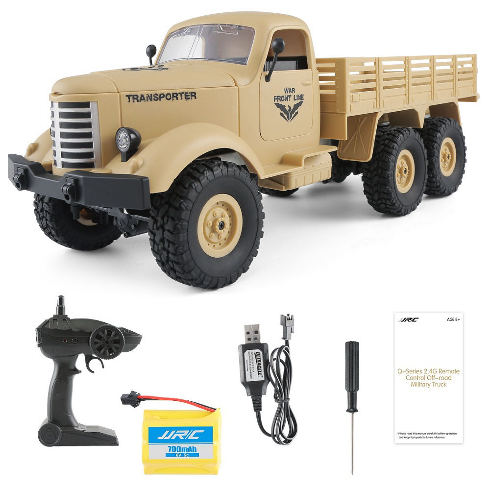 JJRC Q60 Transporter RC Car 6WD Military Truck RTR Khaki
